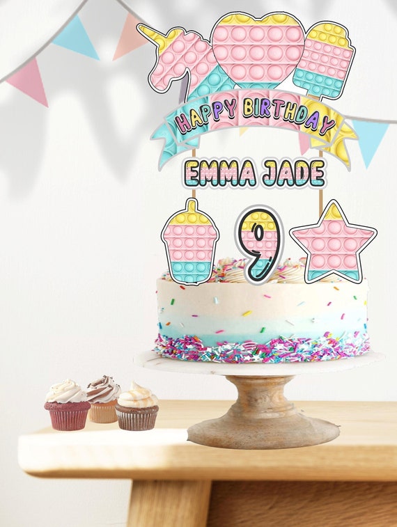 Pop it Cake Topper Pop It Fidget Toy Topper Pop It Birthday | Etsy
