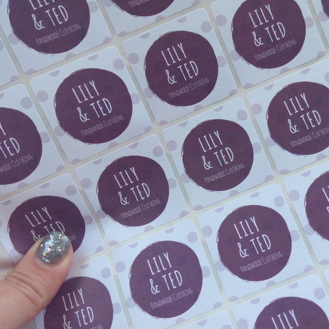 Square Logo Stickers | Business Logo Square Stickers | Wedding Stickers ...