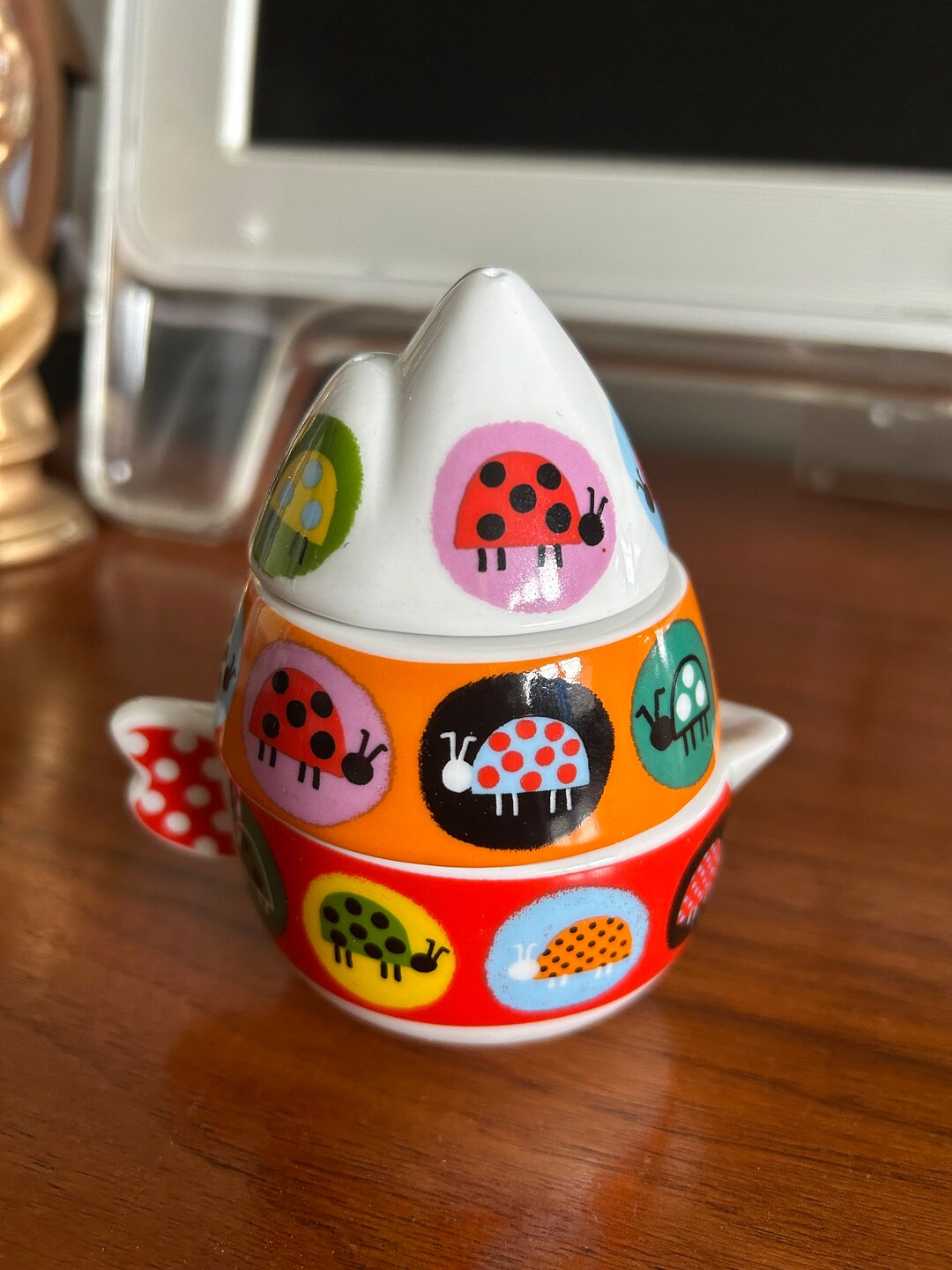 Vintage Colourful Ladybug Salt, Pepper, and Soy Sauce Container - Etsy