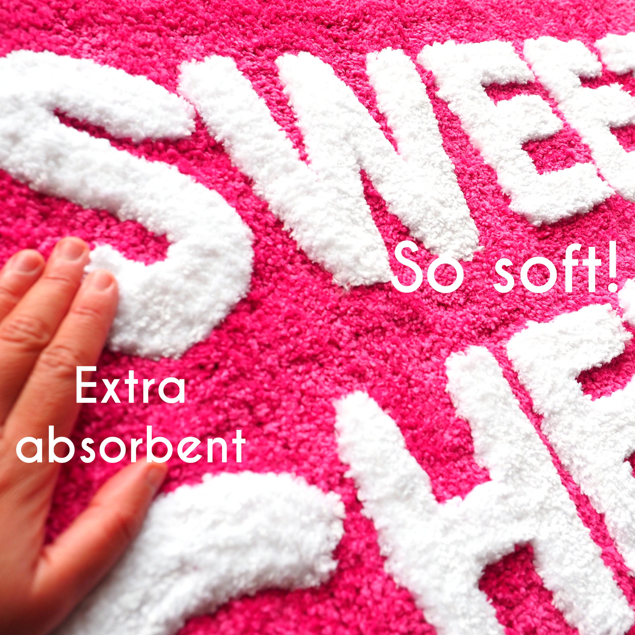 Sweet Cheeks Bath Mat Hot Pink Blush Cute Bathroom Rugs Girls Hello ...