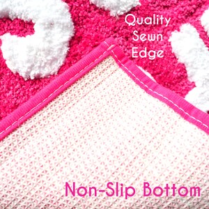 Sweet Cheeks Bath Mat Hot Pink Blush Cute Bathroom Rugs Girls Hello ...