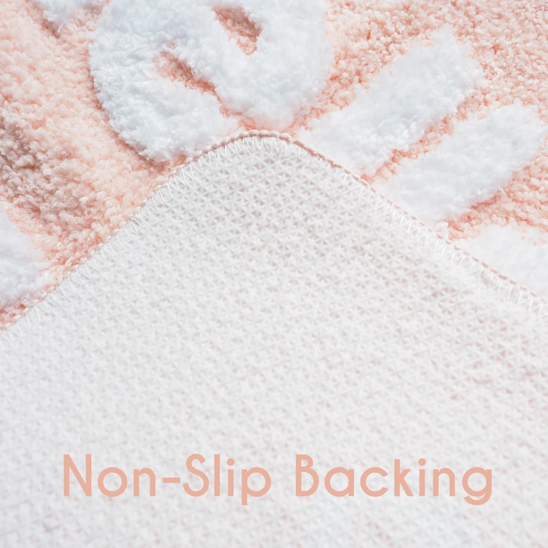 Hello Gorgeous Bath Mat Peach Pink Coral Beautiful Cute Bathroom Rugs ...