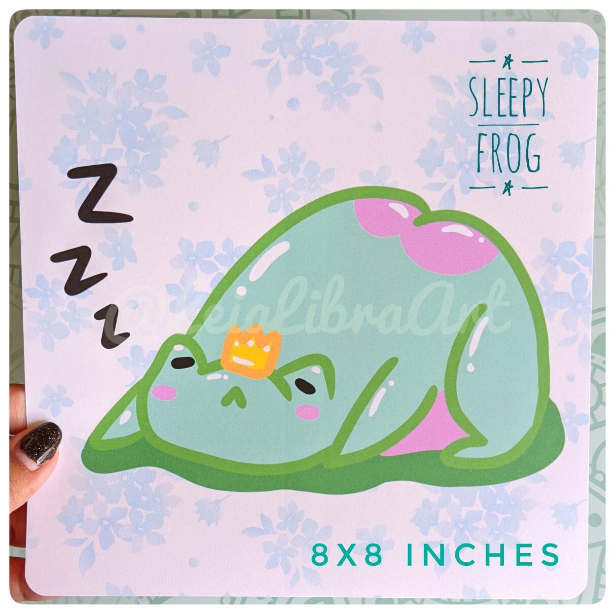 Cute Happy Sleepy Cheeky Frog Art Prints | Kawaii Froggy Art | Two ...