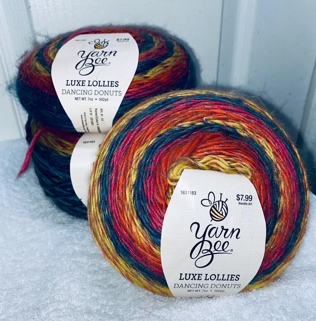 Yarn Bee Luxe Lollies Dancing Donuts Lot of 3, Acrylic, LOT OF 3 - Etsy