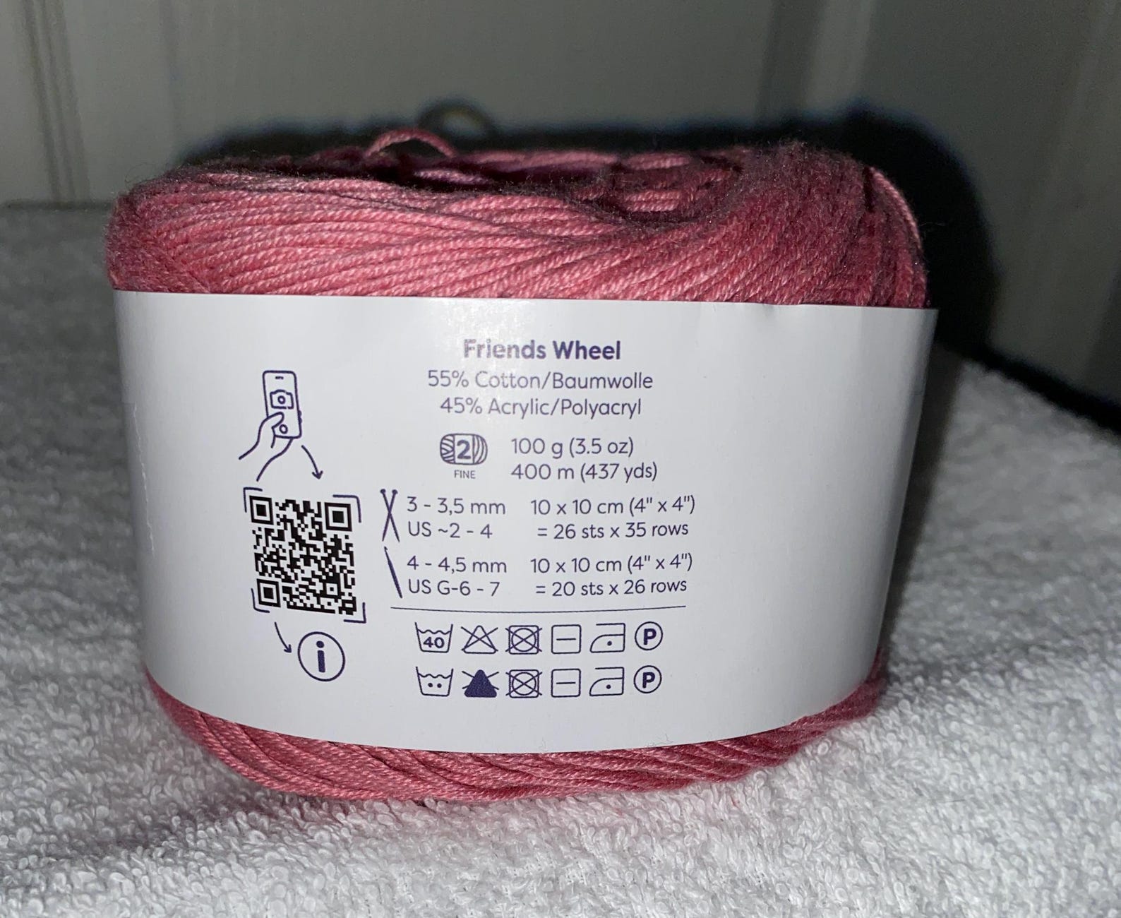 Hobbii Brand Friends Wheel Yarn, Color: Pink Berry Smoothie (54) - Etsy