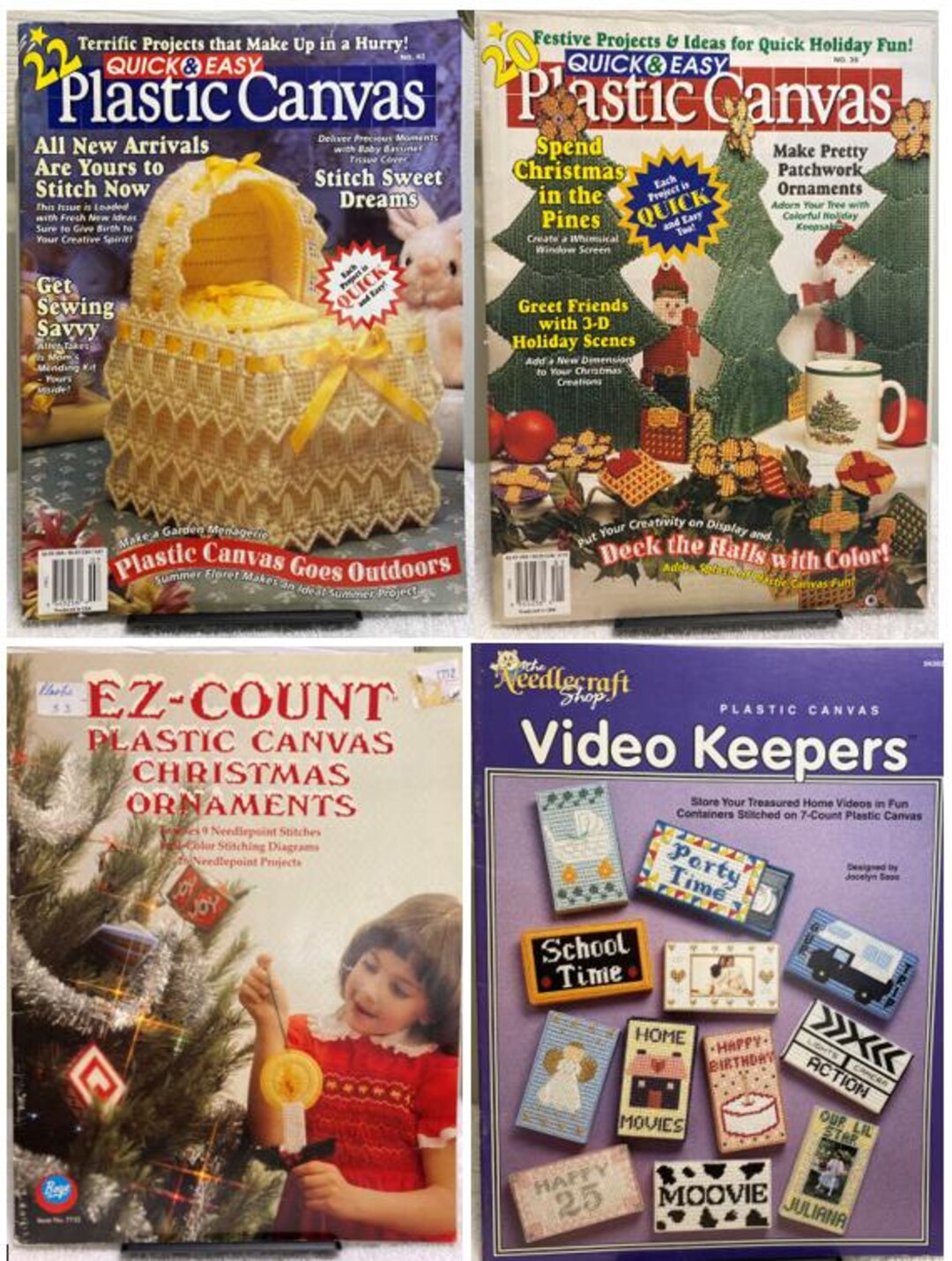 LOT OF 4 Vintage Plastic Canvas Magazines - Etsy