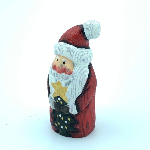 Hand Carved Santa Claus - Etsy