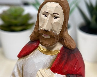 Jesus Wood Sculpture - Etsy