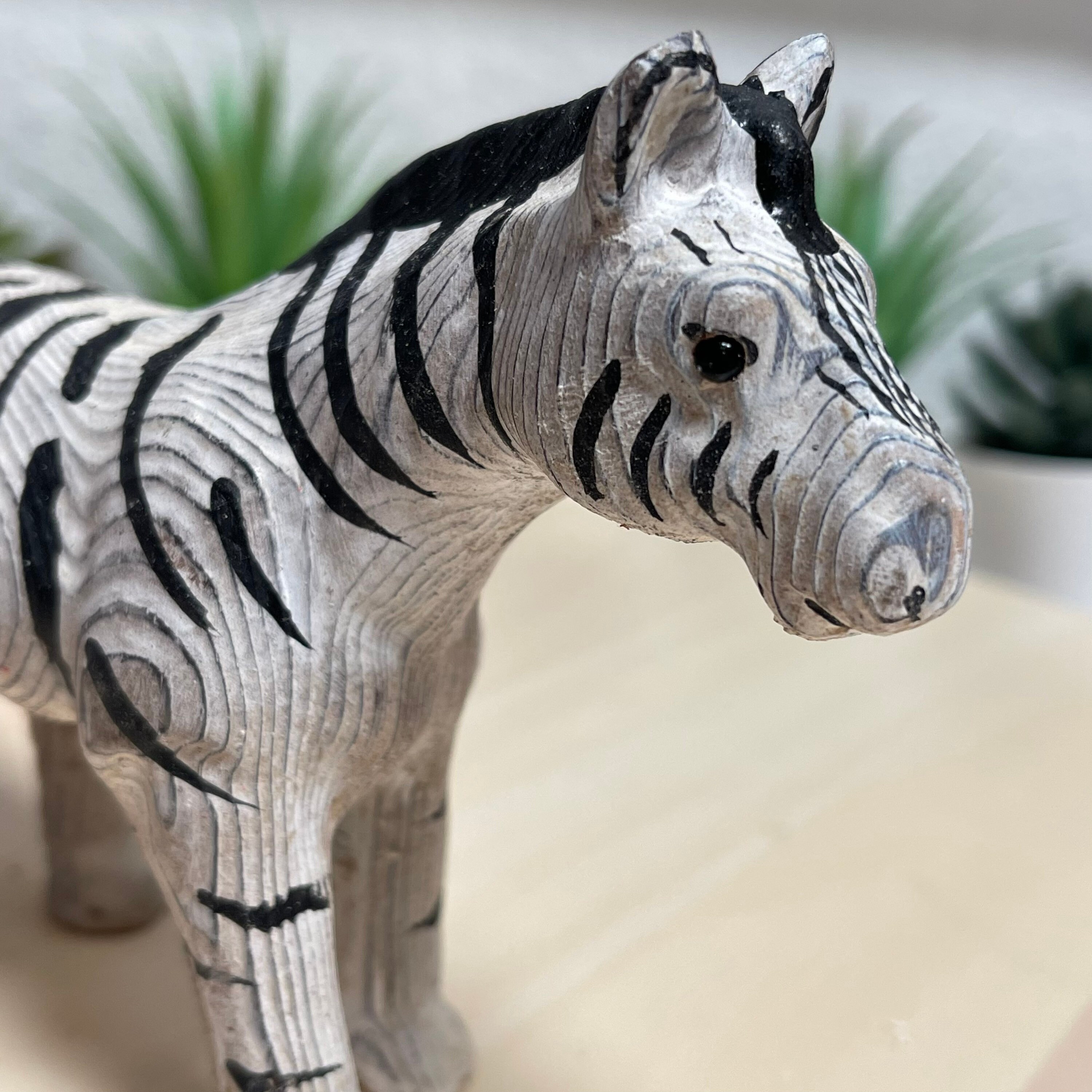 YEEYAYA Wood Zebra Wood Sculpture Home Decor Wood Statue Wood - Etsy
