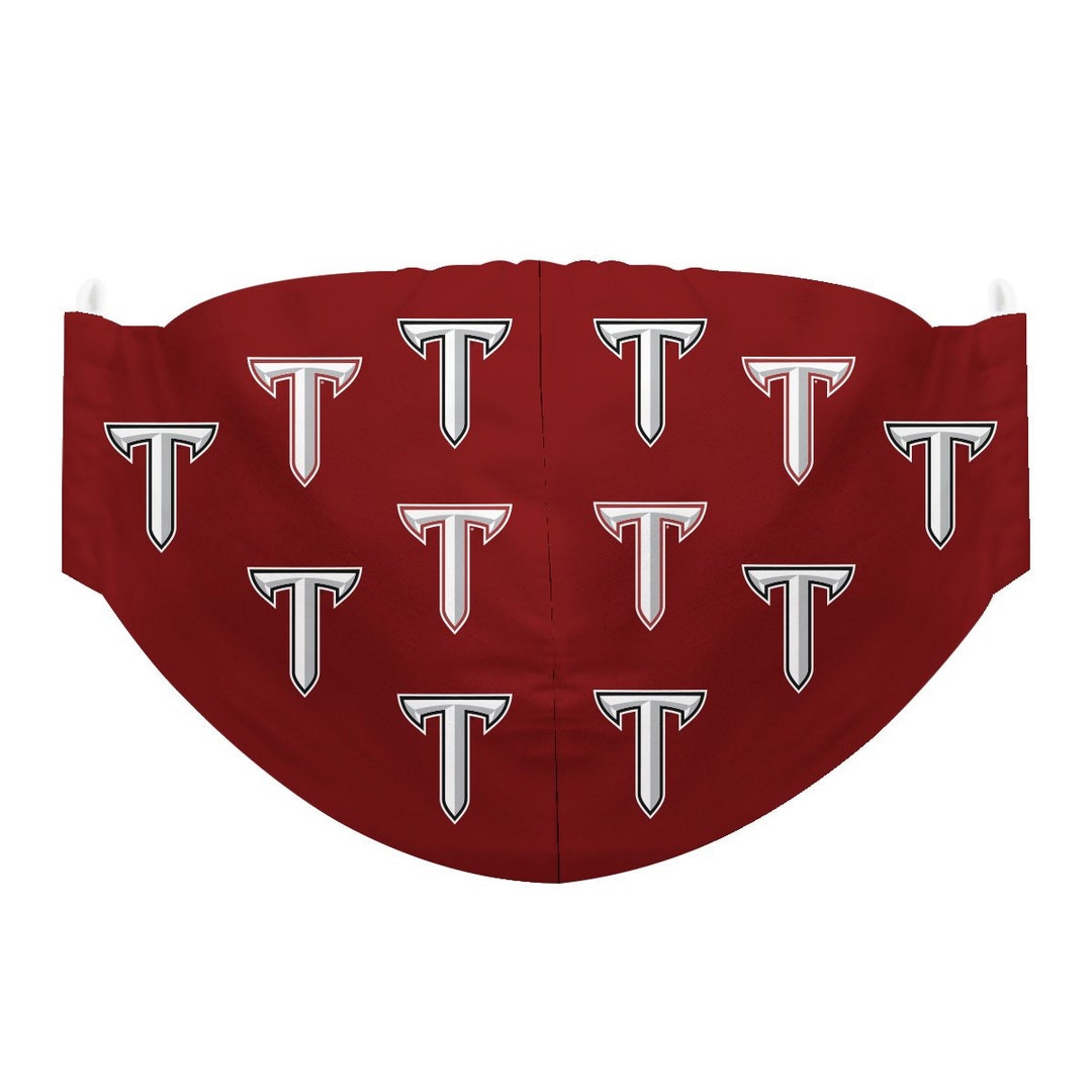 Troy Trojans Face Mask Red All Over Logo - Etsy