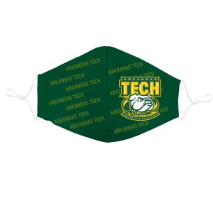 Arkansas Tech Jerry the Bulldog ATU Face Mask Green All Over Logo - Etsy
