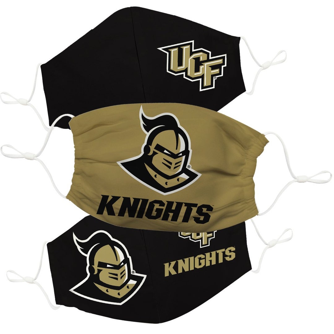 UCF Knights Face Mask Black and Gold Set of Three - Etsy