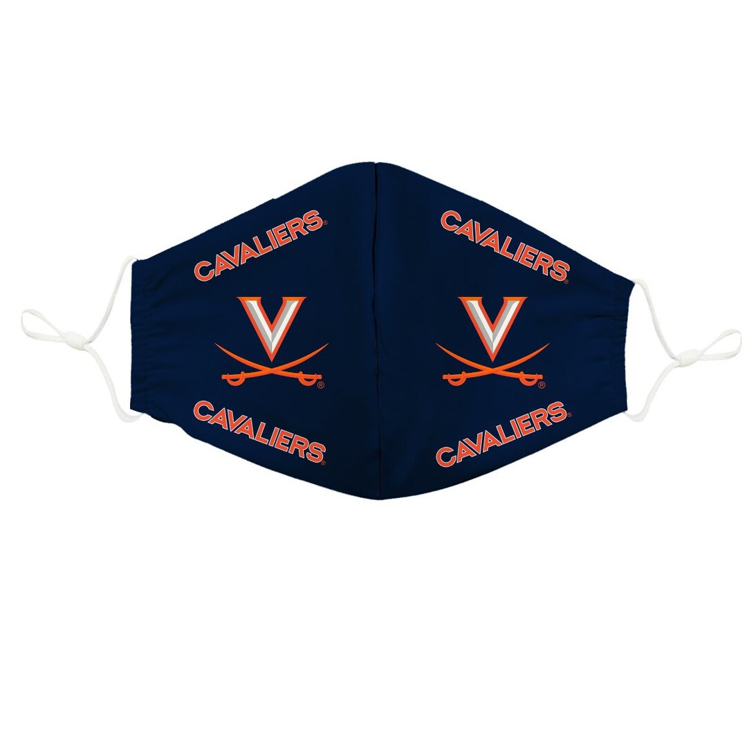 Virginia Cavaliers Face Mask Navy All Over Logo - Etsy