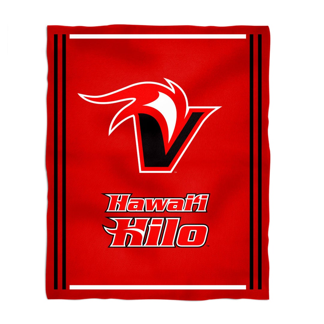 Hawaii Hilo Vulcans Vive La Fete Kids Game Day Red Plush Soft Minky ...