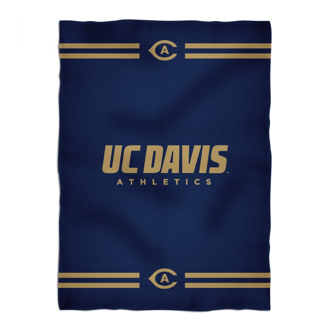 UC Davis Aggies Vive La Fete Game Day Soft Premium Fleece Navy Throw ...