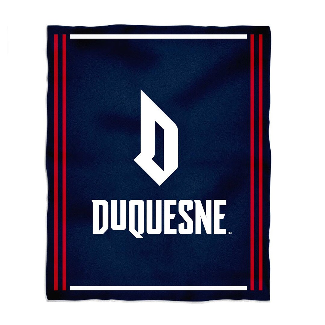 Duquesne Dukes Vive La Fete Kids Game Day Blue Plush Soft Minky Blanket ...