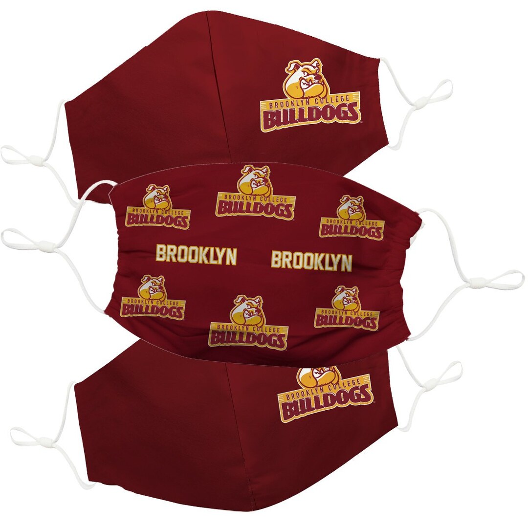 Brooklyn College Bulldogs Face Mask Maroon Set of Three - Etsy