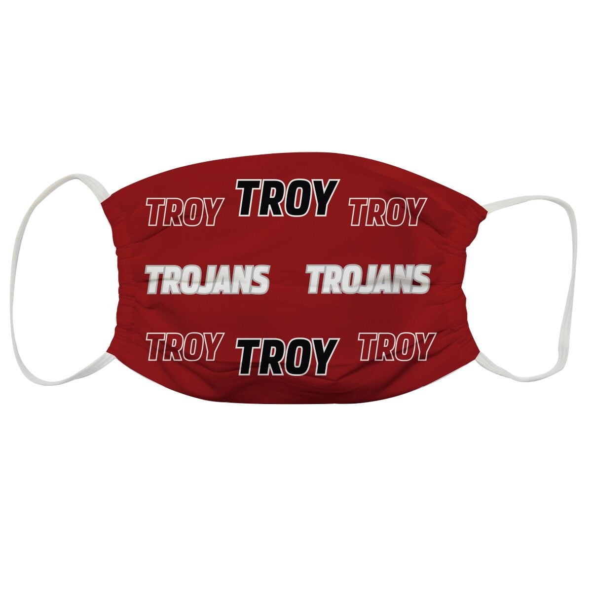 Troy Trojans Face Mask Red All Over Logo | Etsy