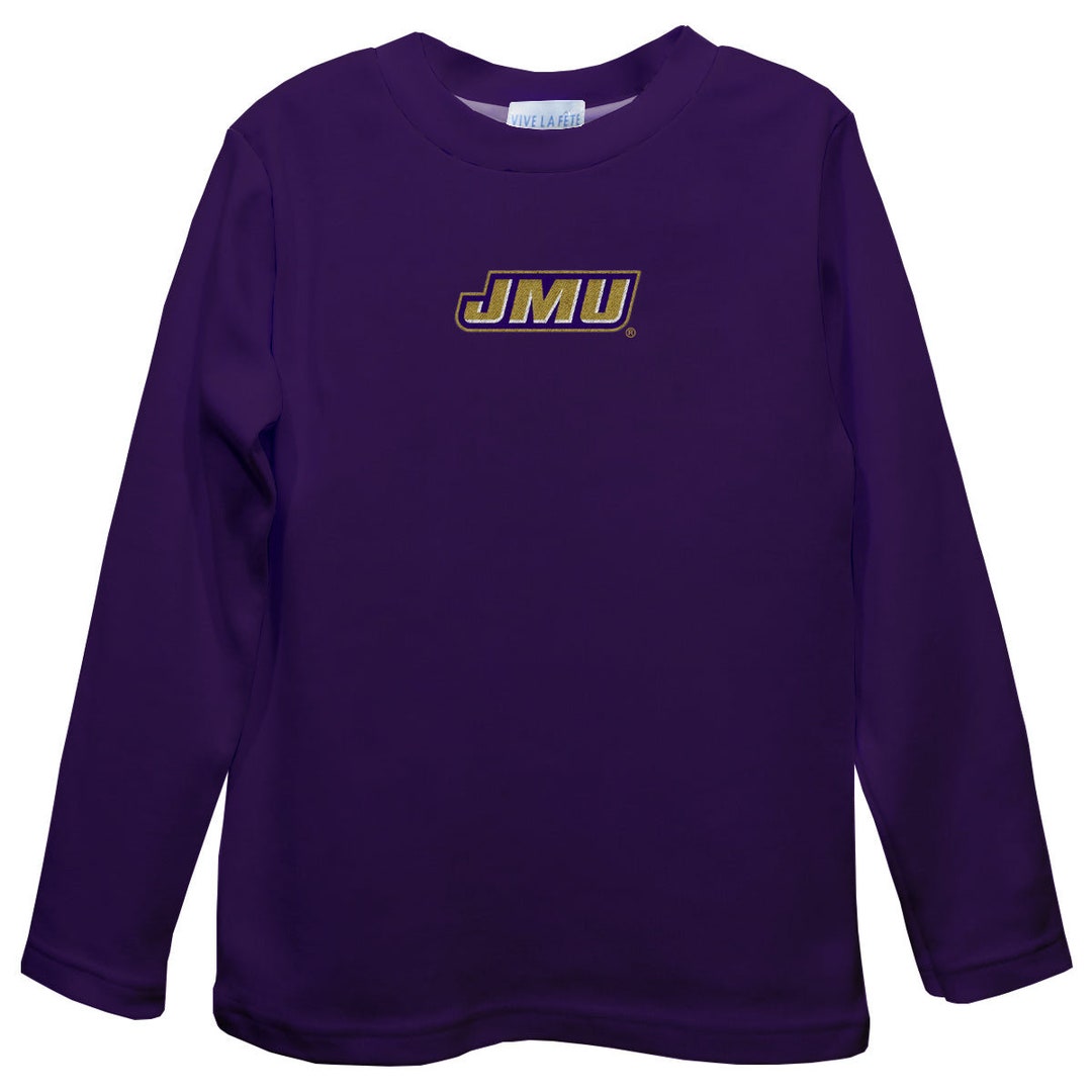 JMU Dukes Embroidered Purple Long Sleeve Boys Tee Shirt - Etsy