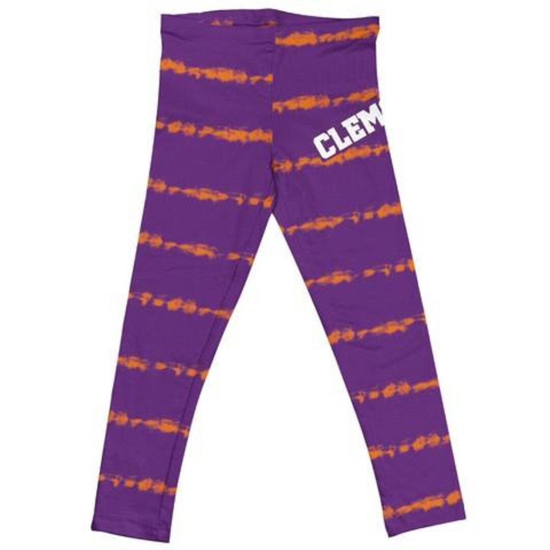 Clemson Tie Dye Purple Leggings - Etsy