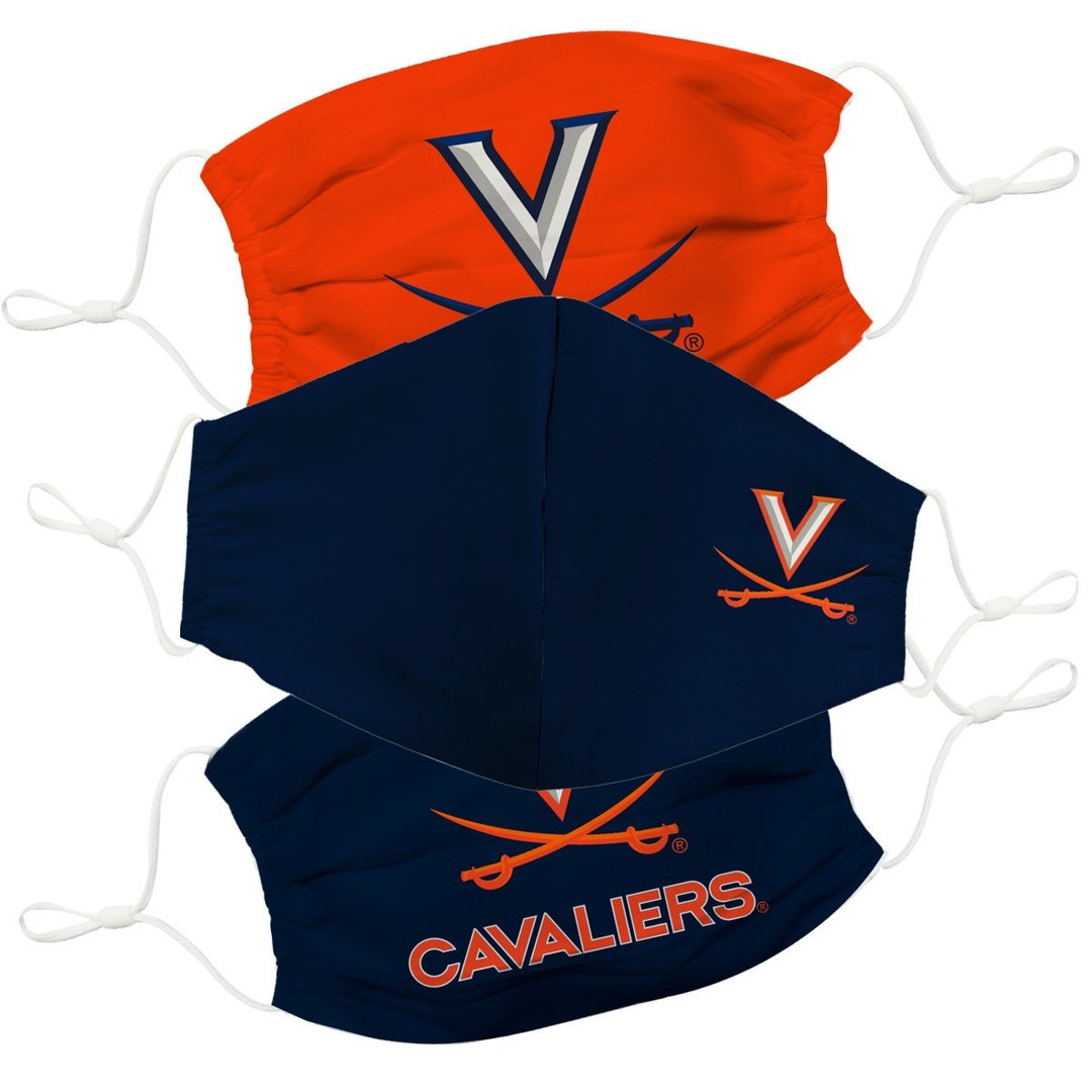 Virginia Cavaliers Vive La Fete Face Mask 3 Pack Game Day Collegiate ...