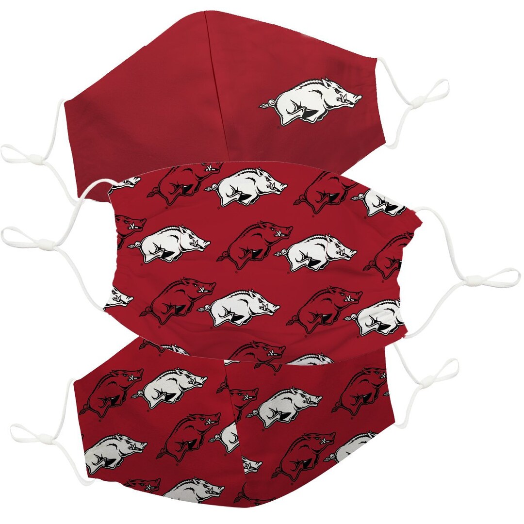 Arkansas Razorbacks Face Mask Red Set of Three - Etsy