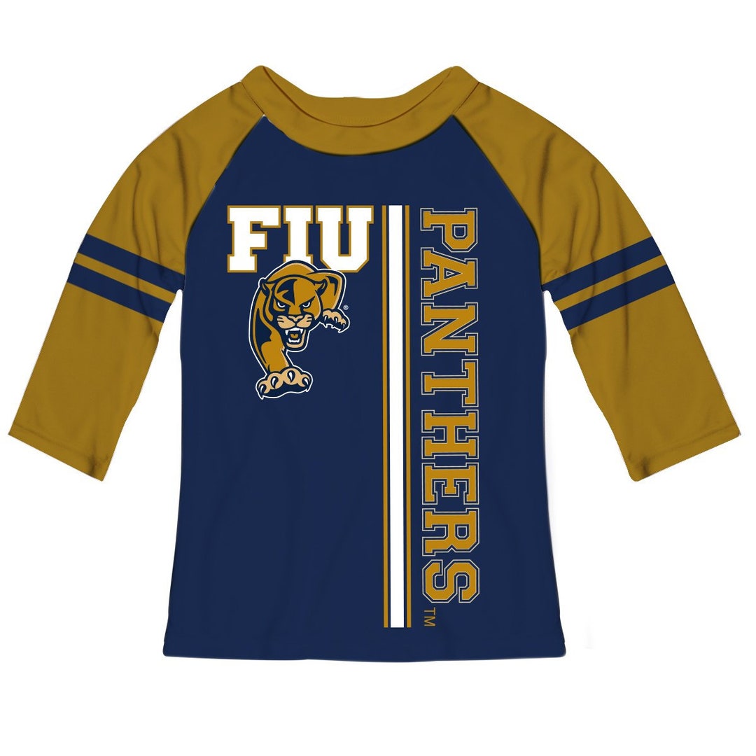 FIU Panthers Blue Girls Tee Raglan Three Quarter Sleeve - Etsy