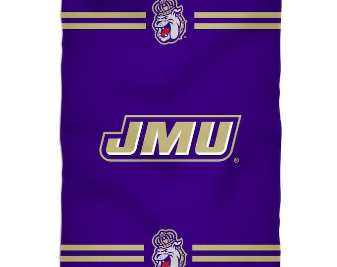 JMU Purple and Gold Striped Throw Blanket / Vikings Afghan / Knit ...