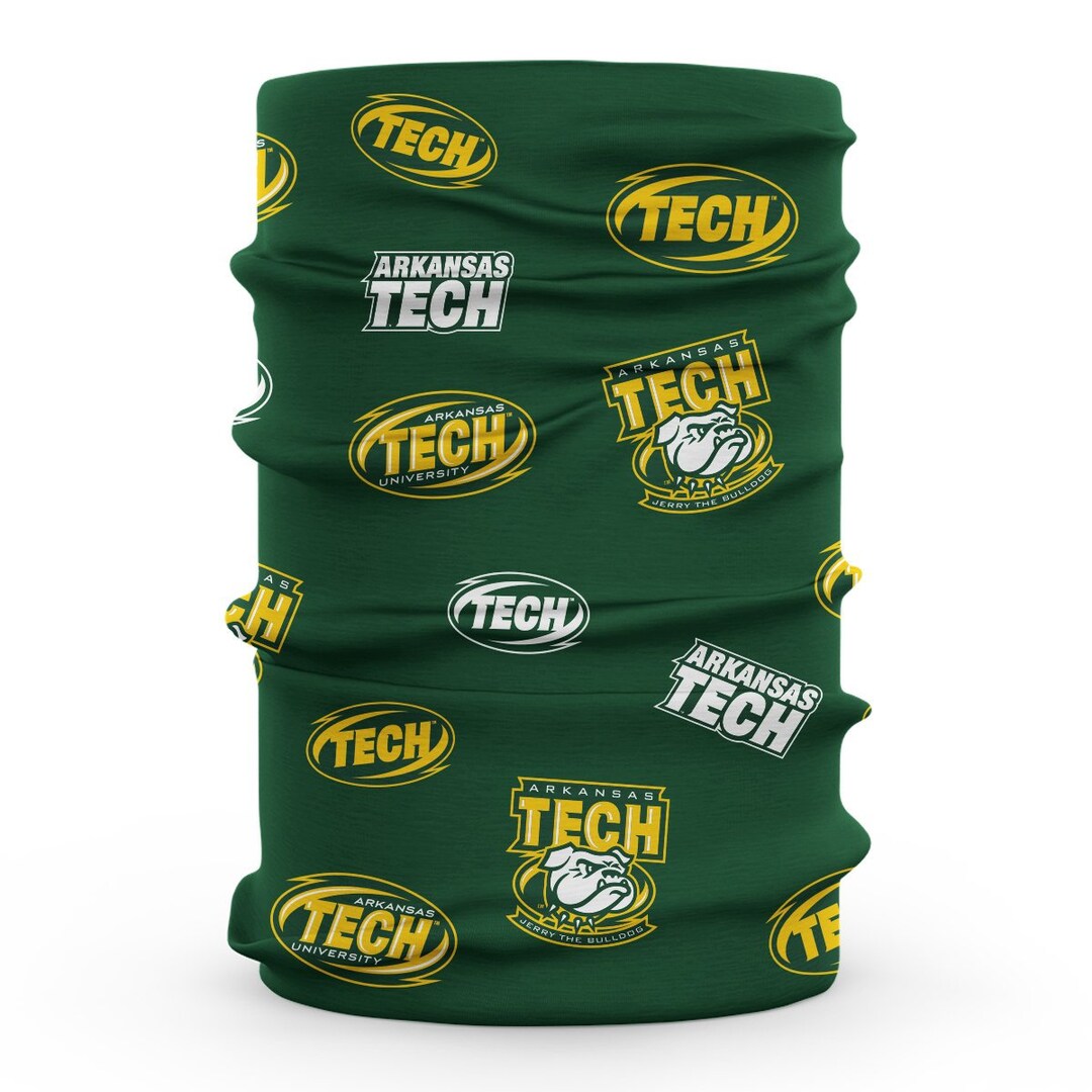 Arkansas Tech Jerry the Bulldog ATU Neck Gaiter Green All Over Logo - Etsy