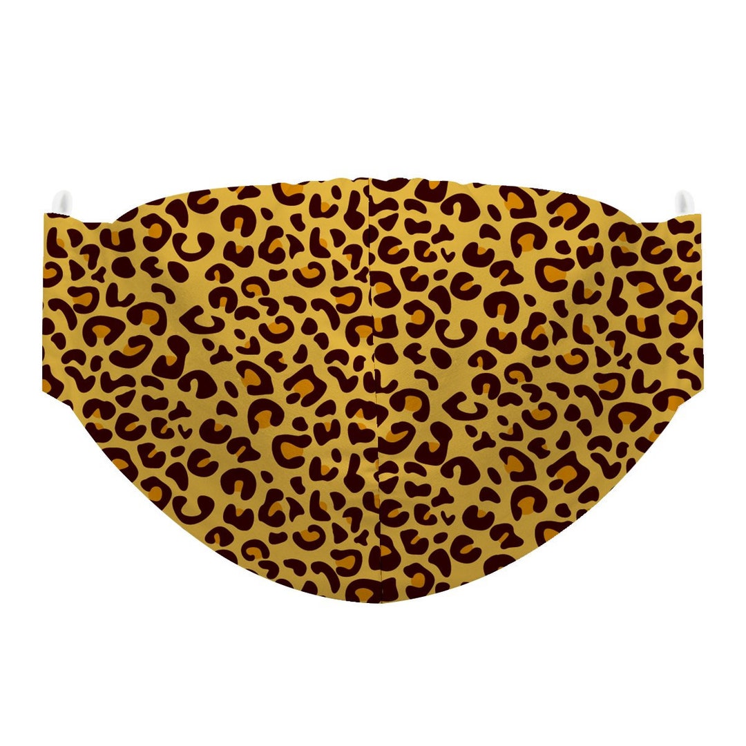 Animal Print Yellow Face Mask - Etsy