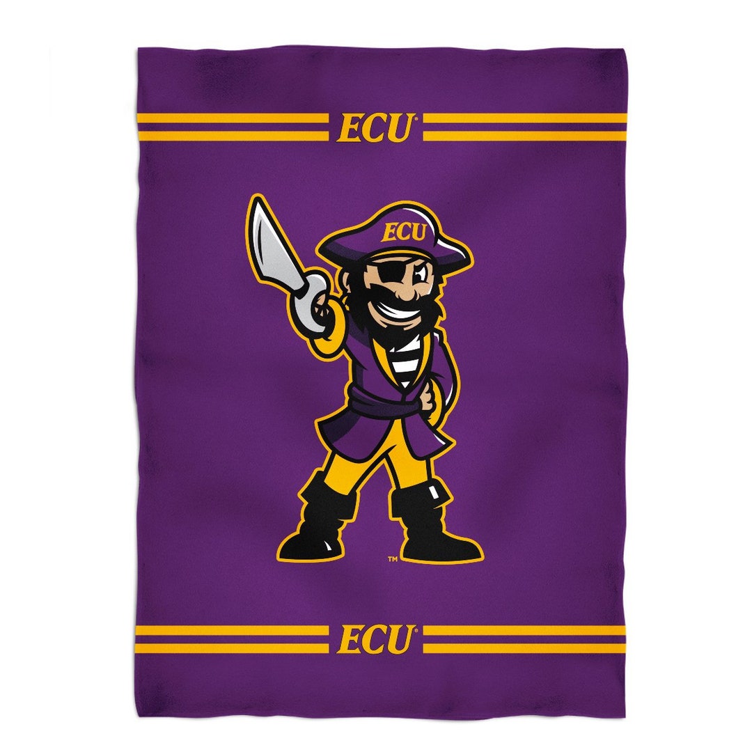 East Carolina Pirates Blanket Purple ECU - Etsy