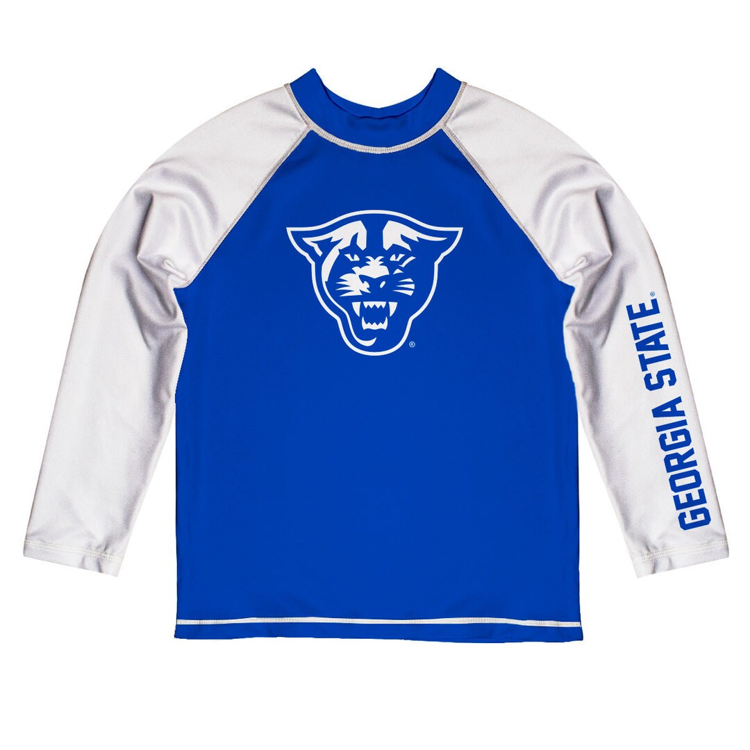 Georgia State Panthers Vive La Fete Blue and White Long Sleeve Raglan ...