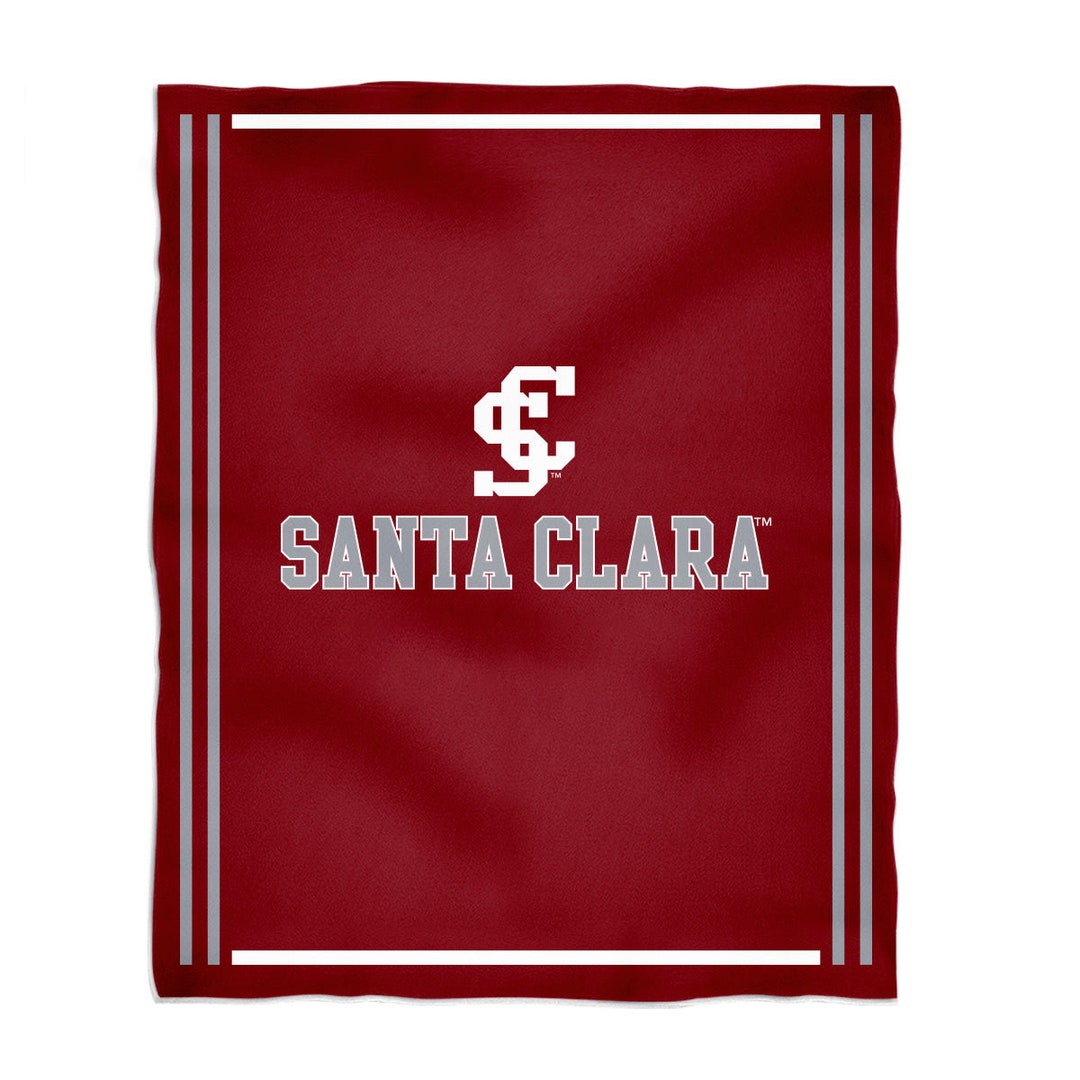 Santa Clara Broncos SCU Vive La Fete Kids Game Day Red Plush Soft Minky ...