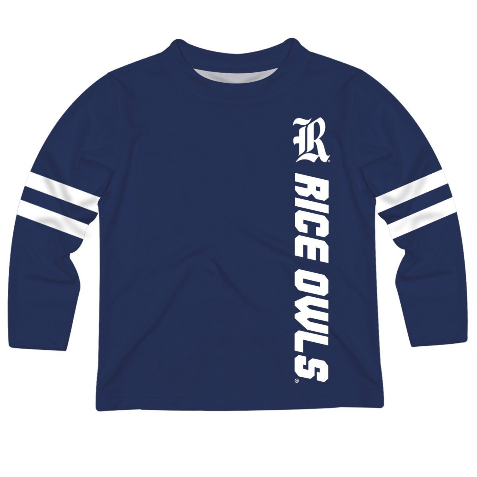 Rice Owls Stripes Blue Long Sleeve Tee Shirt - Etsy New Zealand
