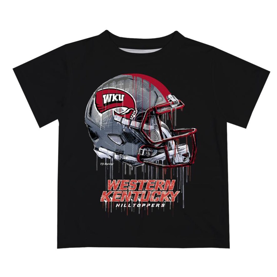 Western Kentucky Hilltoppers Original Dripping Football Helmet Black T ...