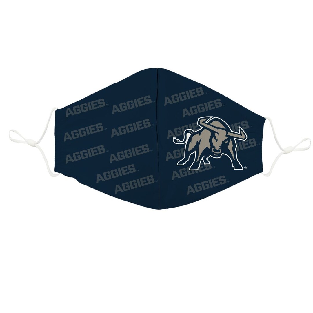 Utah State Aggies Face Mask Navy All Over Logo - Etsy
