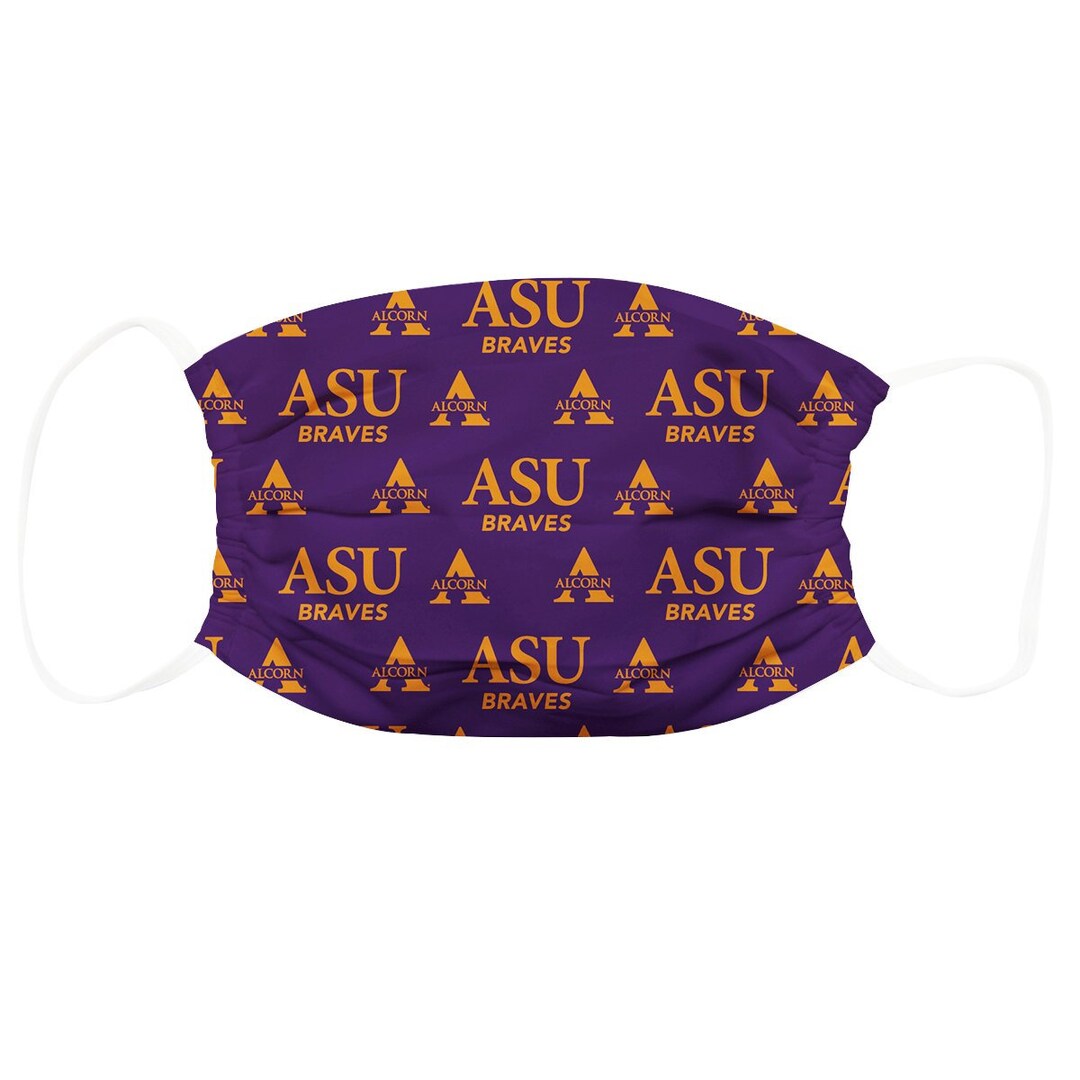 Alcorn State University Braves Face Mask Purple All Over Logo ASU - Etsy