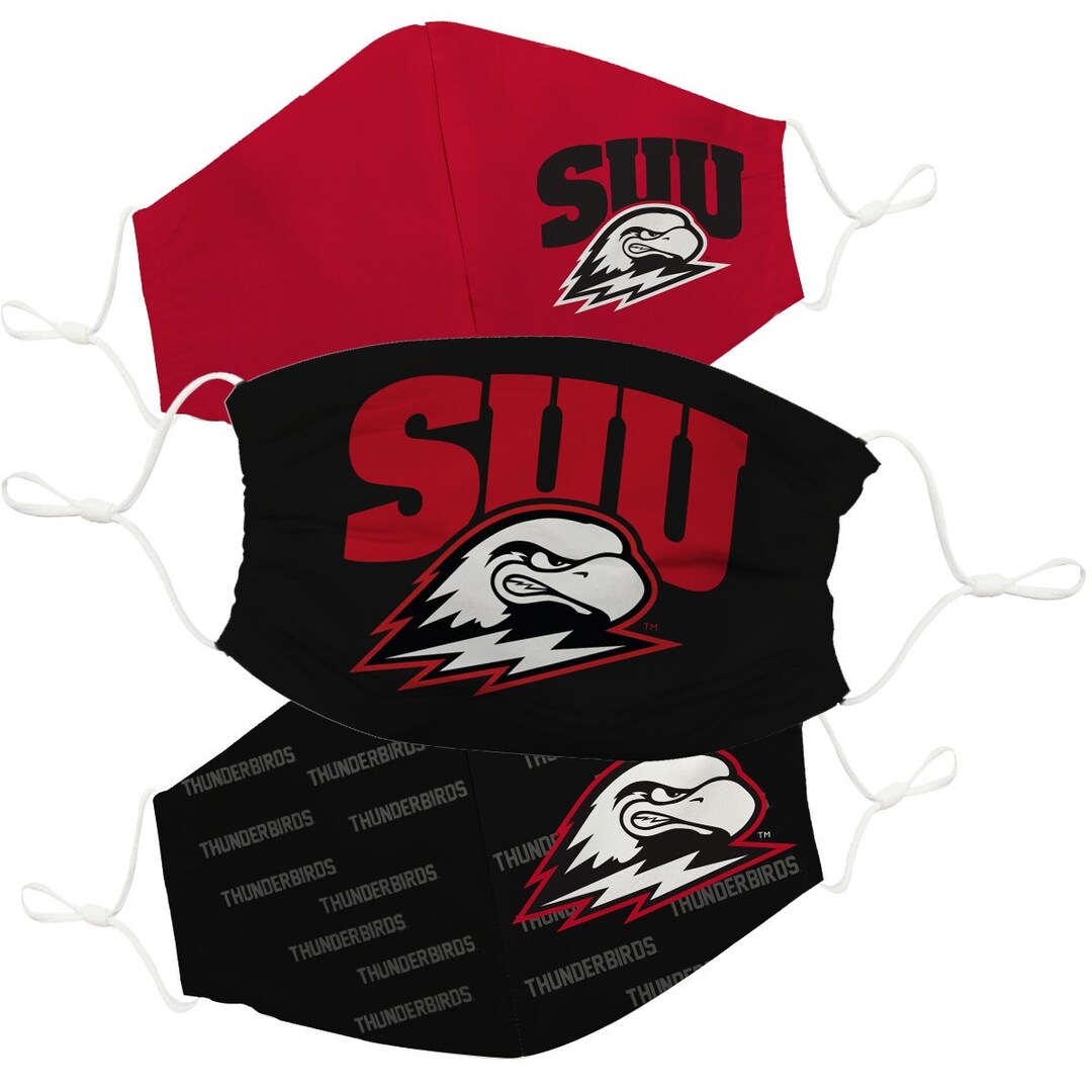 Southern Utah University Thunderbirds Face Mask Red and Black Set of ...