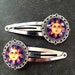 Colorful Sun Face Hair Clips, Glass Cabochon Snap Clip, Rustic Boho ...