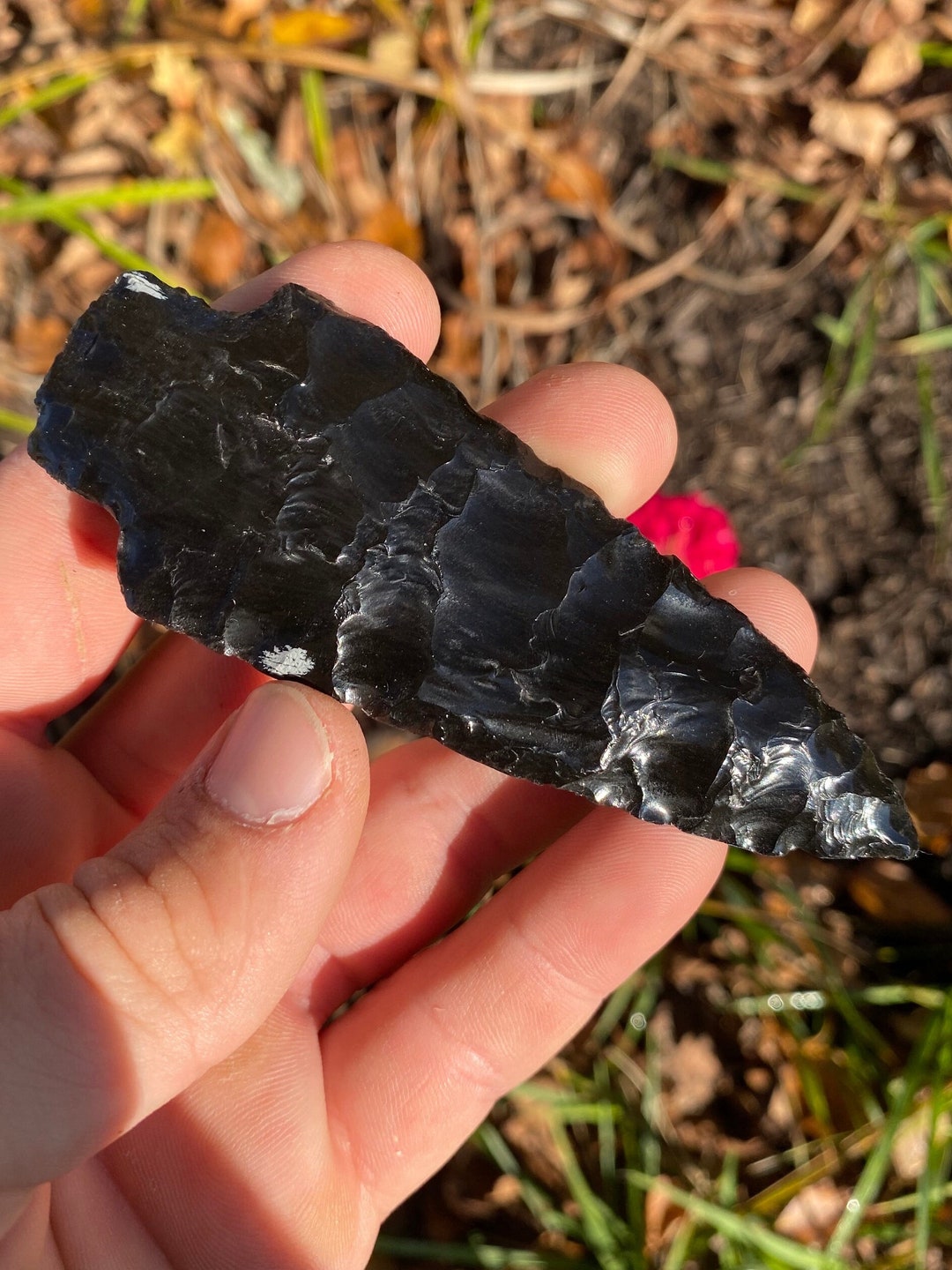 SNOWFLAKE OBSIDIAN SPEARHEAD - Etsy
