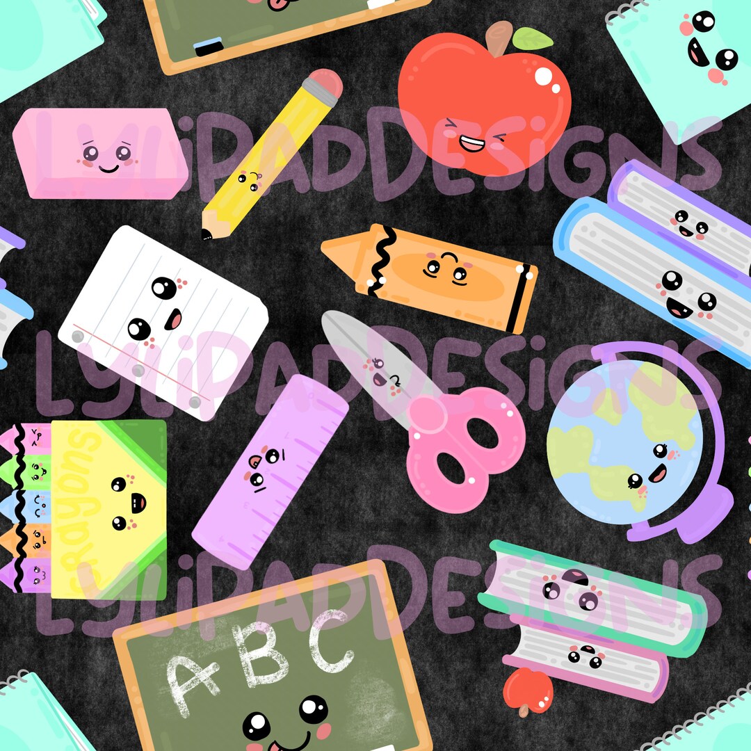 Fun Back to School Chalkboard Seamless File - Digital Download - Etsy