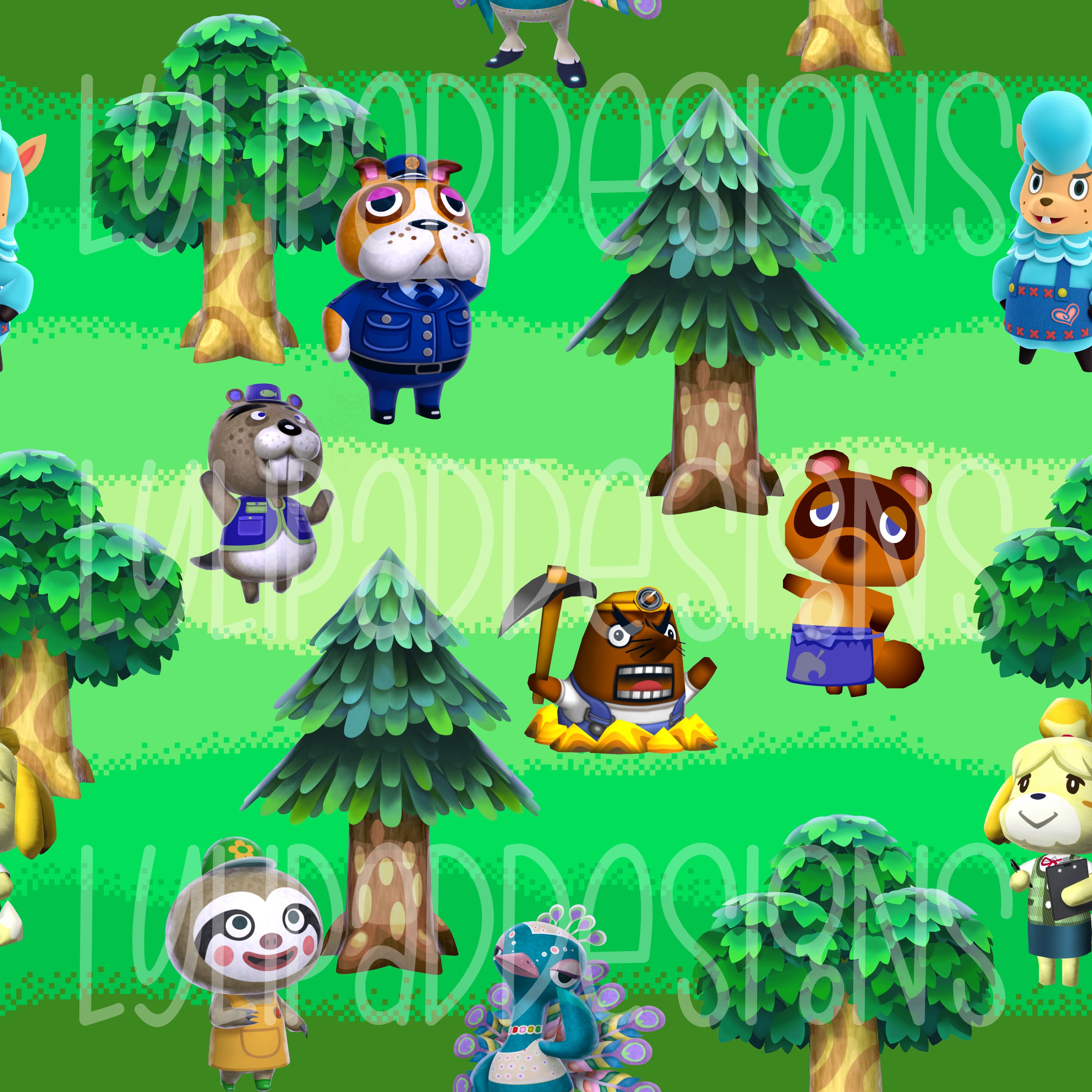 Animal Video Game Seamless Pattern Digital Download - Etsy