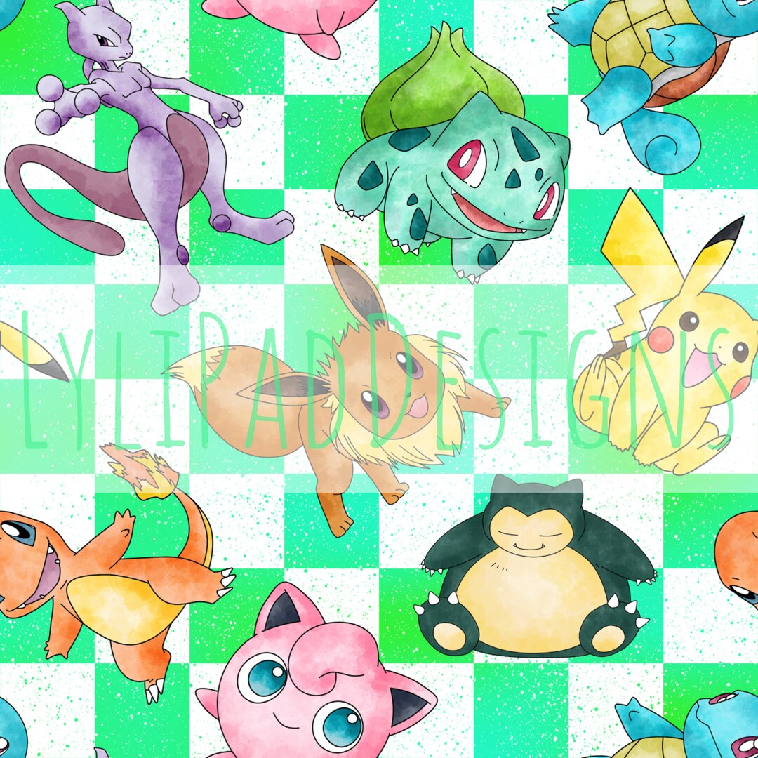 Poke Friends Seamless Pattern - Digital Download - Etsy