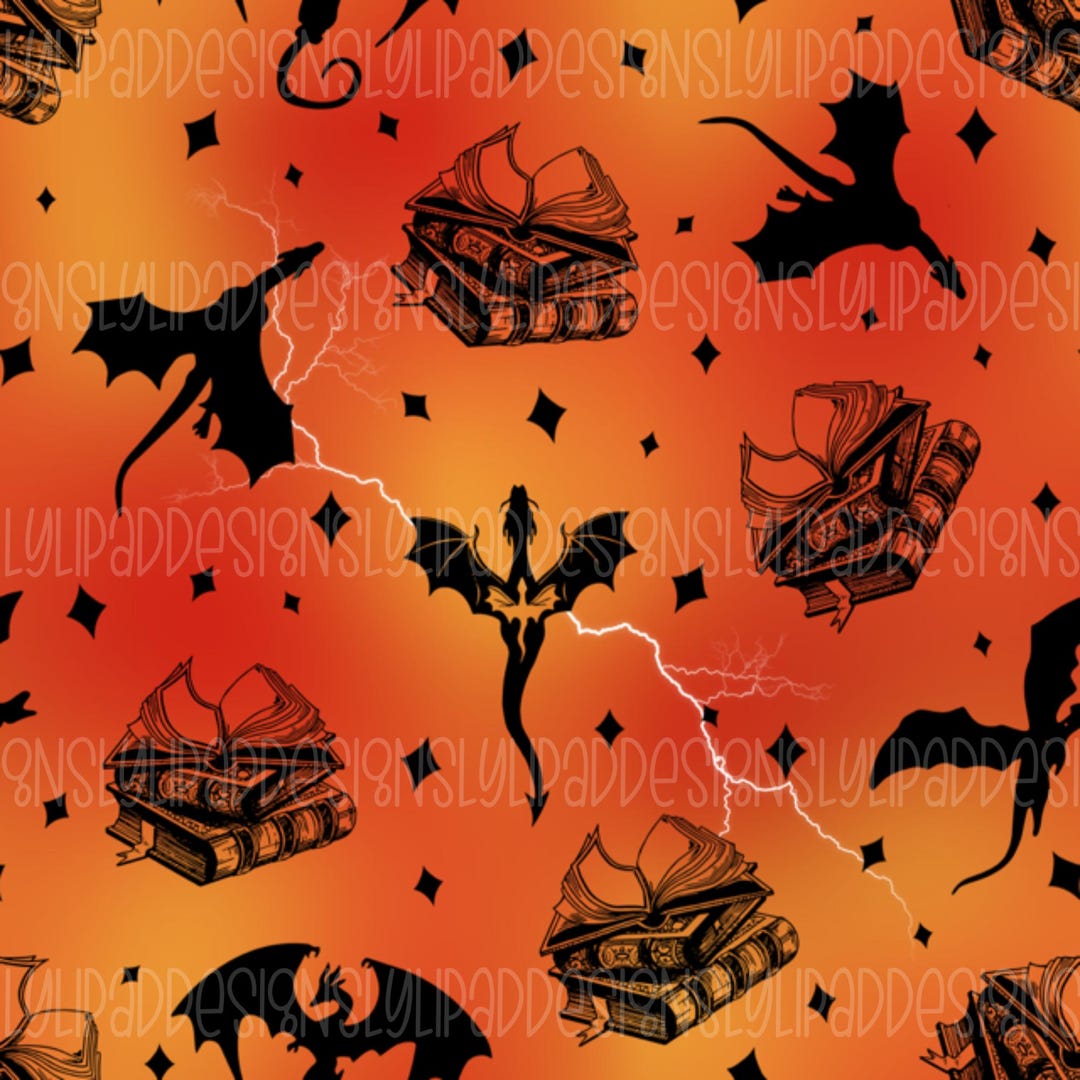 Dragon Rider Romance Seamless Pattern- Digital Download - Etsy
