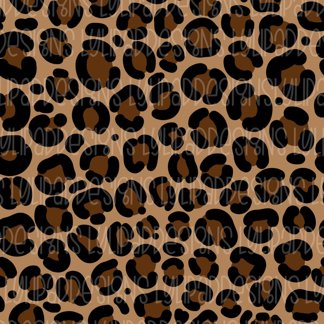 Hand Drawn Classic Cheetah Print Seamless Pattern- Digital Download - Etsy