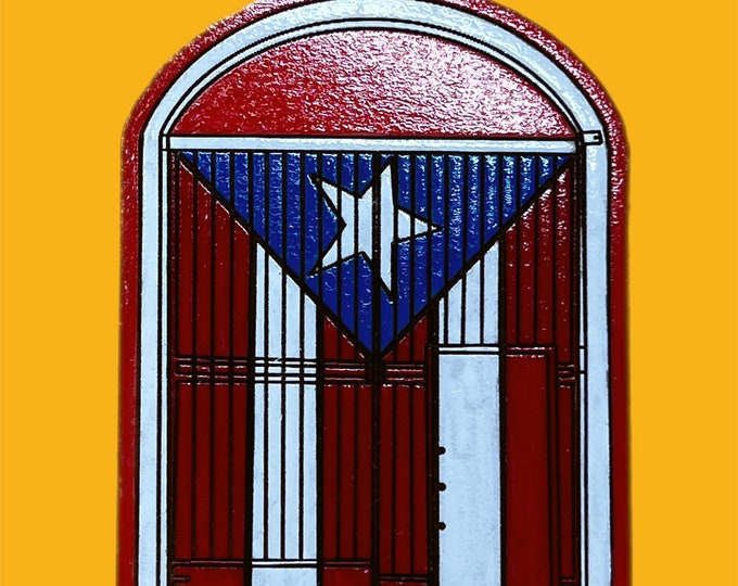 Old San Juan, Puerto Rico Flag Mural on Garage Doors - Wood Ornament - Etsy