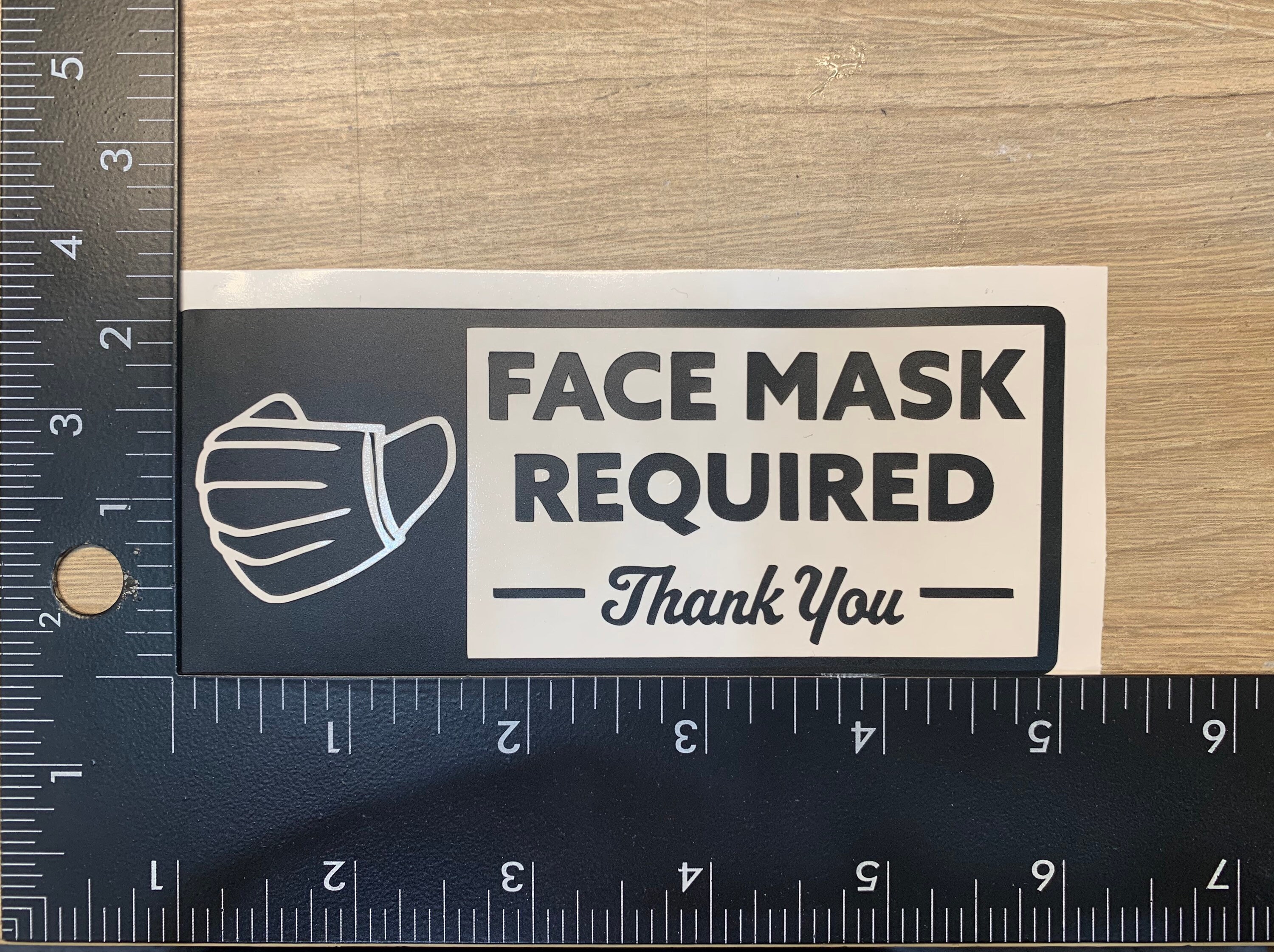 Vinyl Decal face Mask Required Thank You & - Etsy
