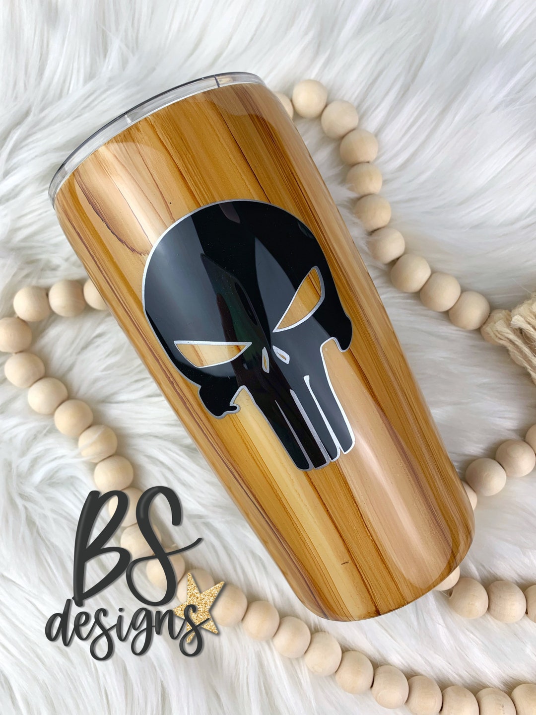 Custom Wood Grain Tumbler: Personalized Decal Stainless Steel Cup - Etsy