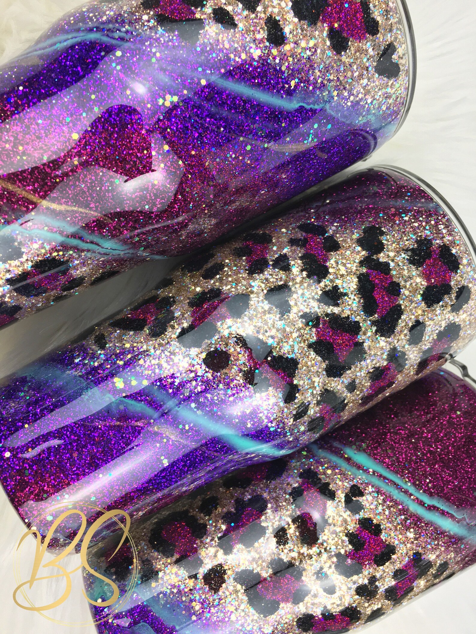 Purple Leopard Glitter Tumbler Gypsy Leopard Personalize - Etsy