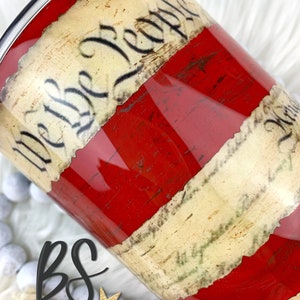 Custom Tumbler for Men, American Flag, Distressed, Constitution, Free ...